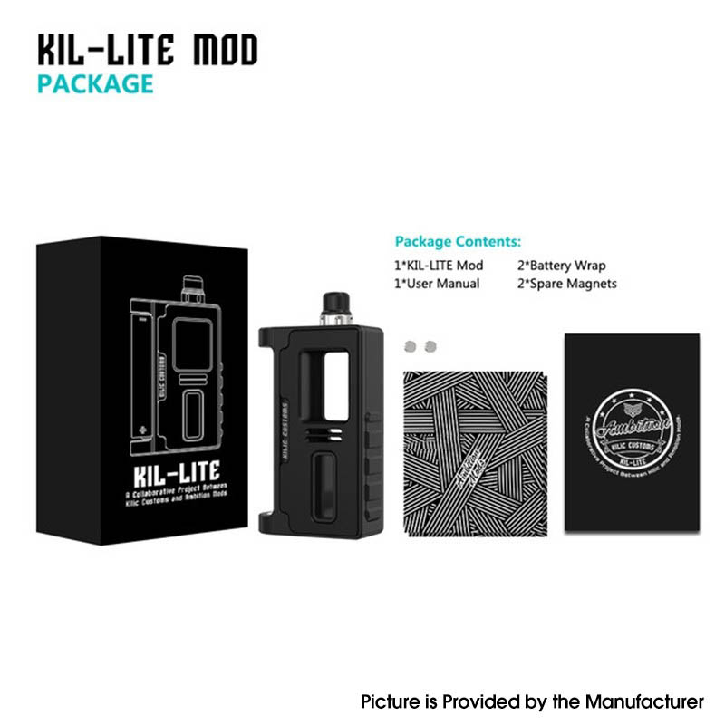 Authentic Ambition Mods Kil-Lite 60W AIO Boro Mod VW 1~60W, 1 x 18650 ...