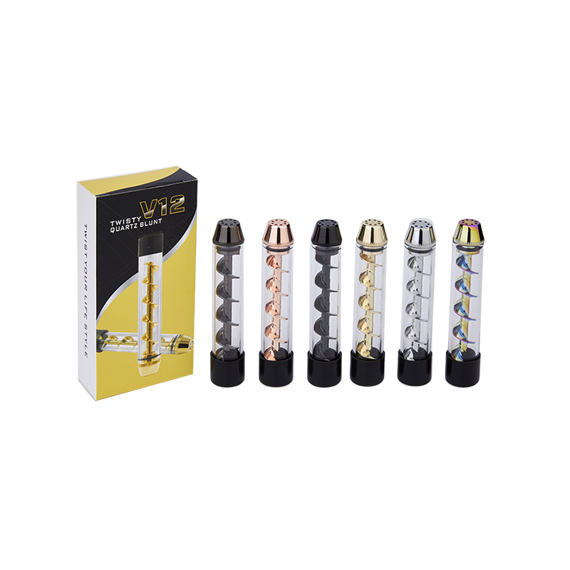 Tobacco Smoking Pipe Twisty V12 Quartz Blunt Dry Herb Vaporizer Herbal ...