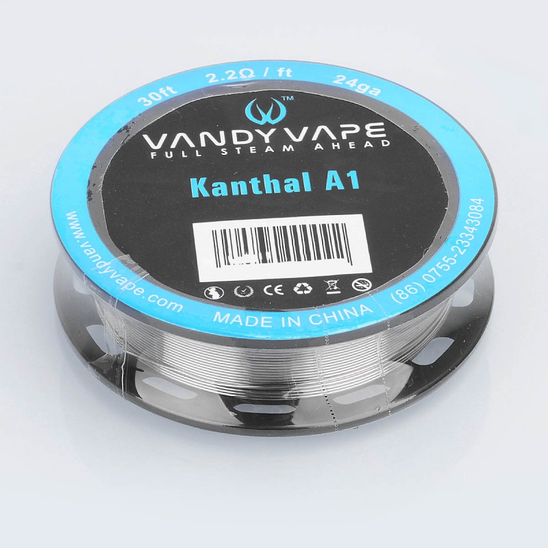 Authentic Vandy Vape Kanthal A1 Heating Resistance Wire - 24GA, 2.2 Ohm ...