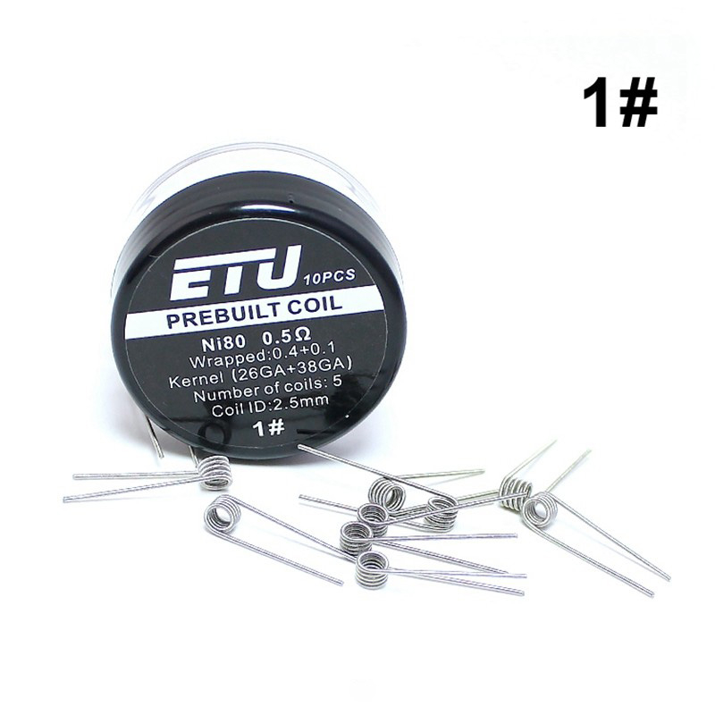 SXK ETU Pre-built Coil Wire for RDA / RTA Vape Atomizer - 0.5ohm, Ni80 ...